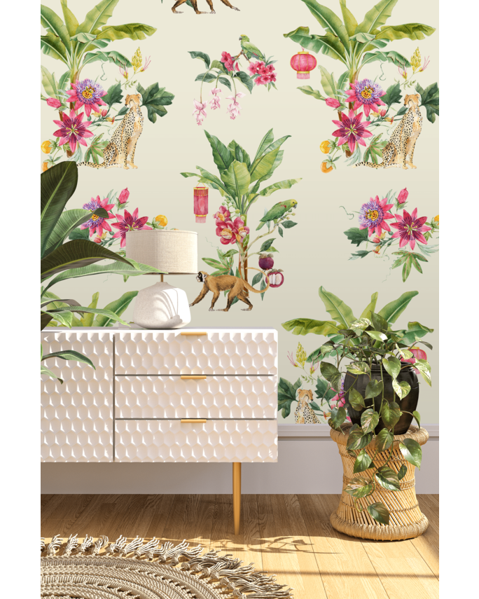 Floral Festival Vanilla Wallpaper - Creative Lab Amsterdam B2B