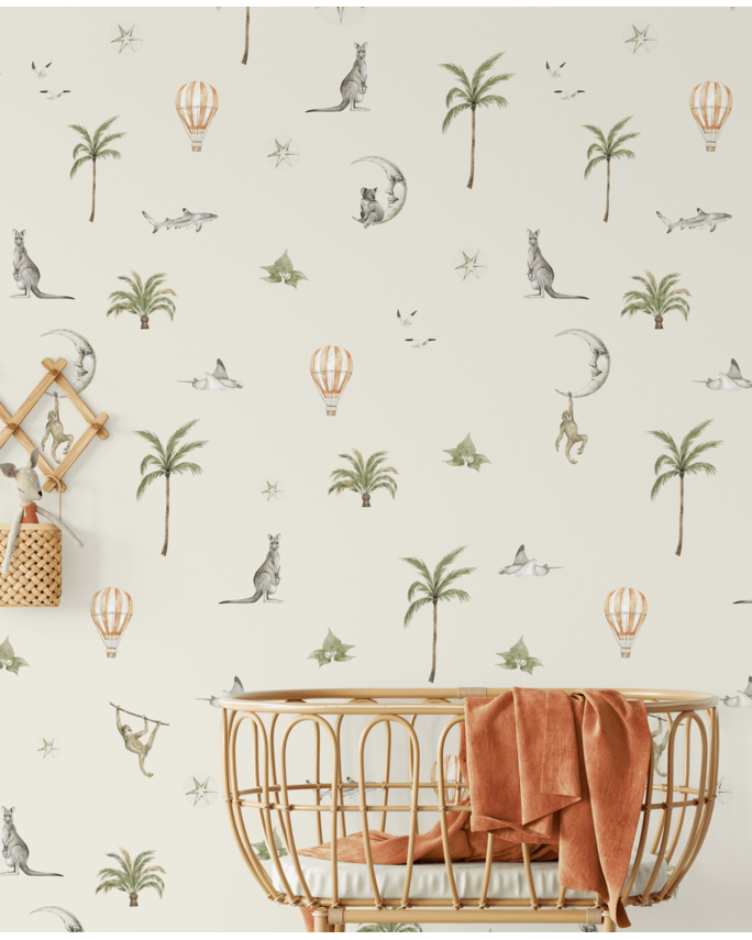 Koo Koo Kangaroo Pattern Wallpaper - Creative Lab Amsterdam B2B