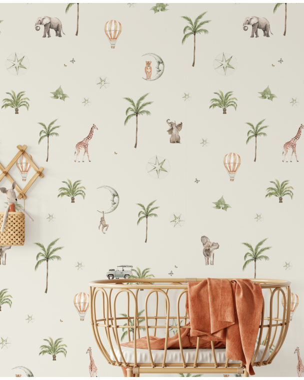 Go Go Safari Pattern Wallpaper - Creative Lab Amsterdam B2B