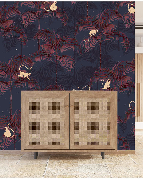 Monkey Night Red Mural - Creative Lab Amsterdam B2B