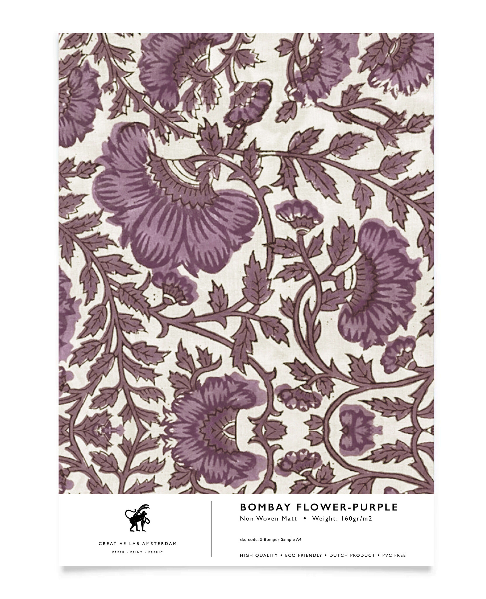 Bombay Flower Purple Sample - Creative Lab Amsterdam B2B