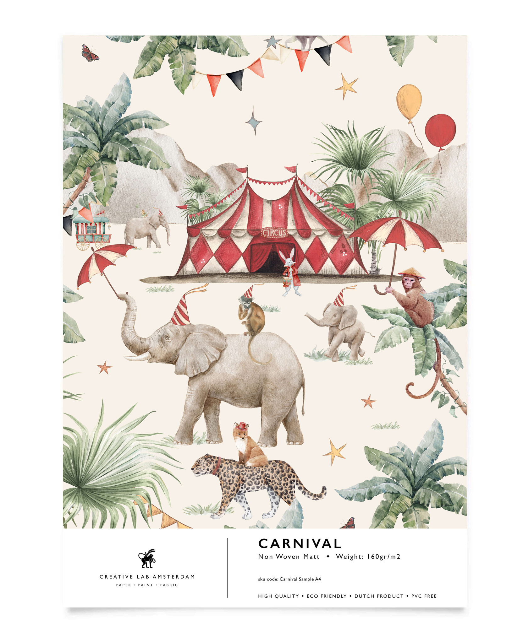 Carnival Wallpaper Sample A4 - Creative Lab Amsterdam B2B