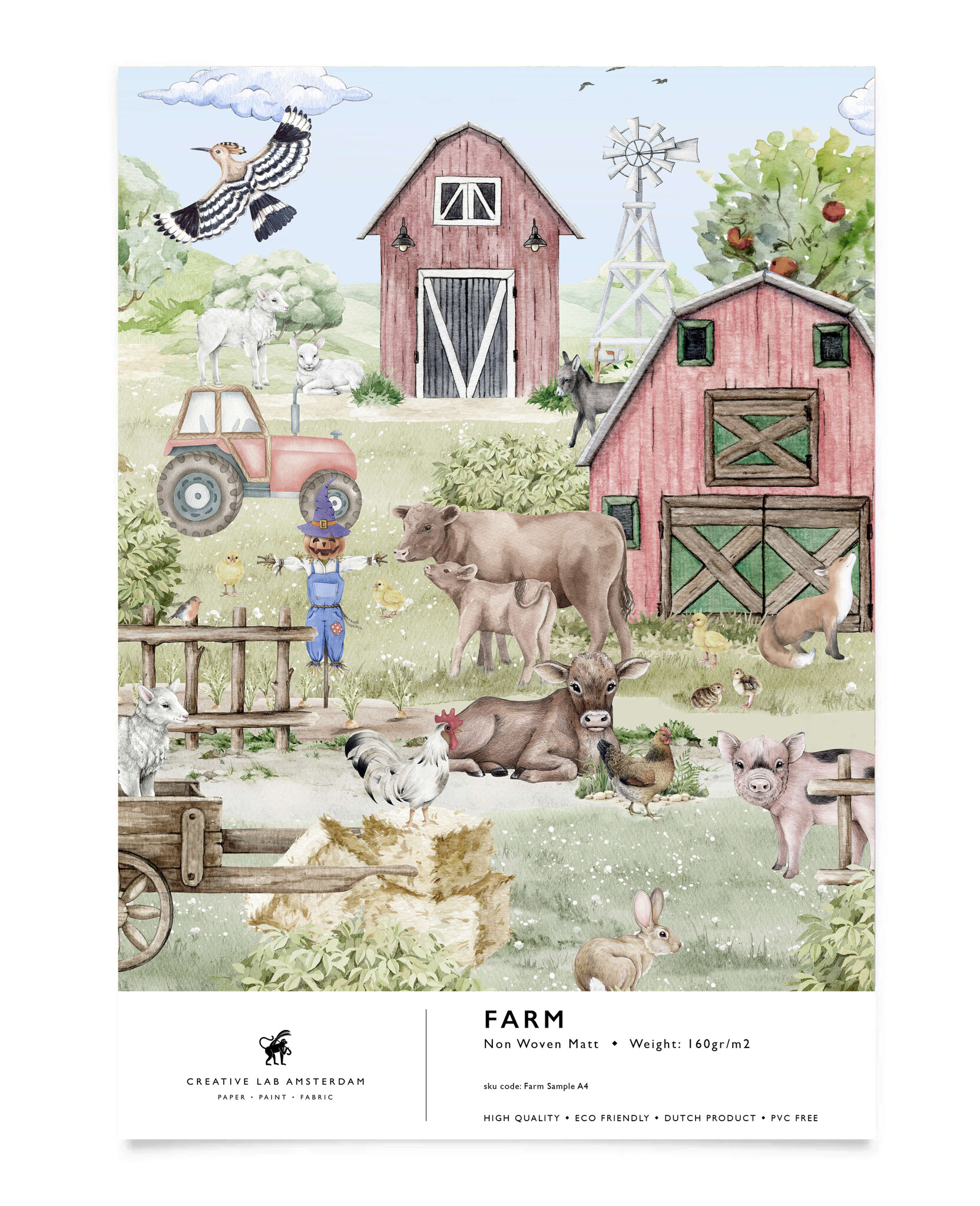 Farm Wallpaper Sample A4 - Creative Lab Amsterdam B2B