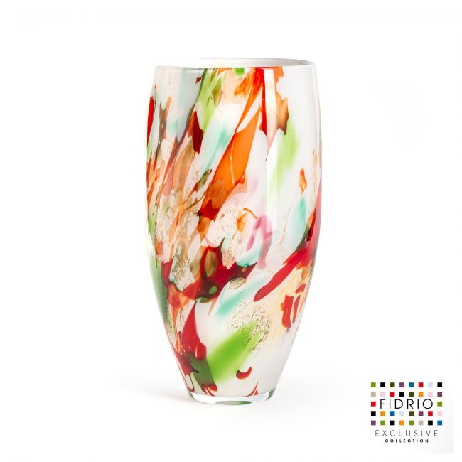 Fidrio Mixed colors vaas - model oval - De Woonhoek