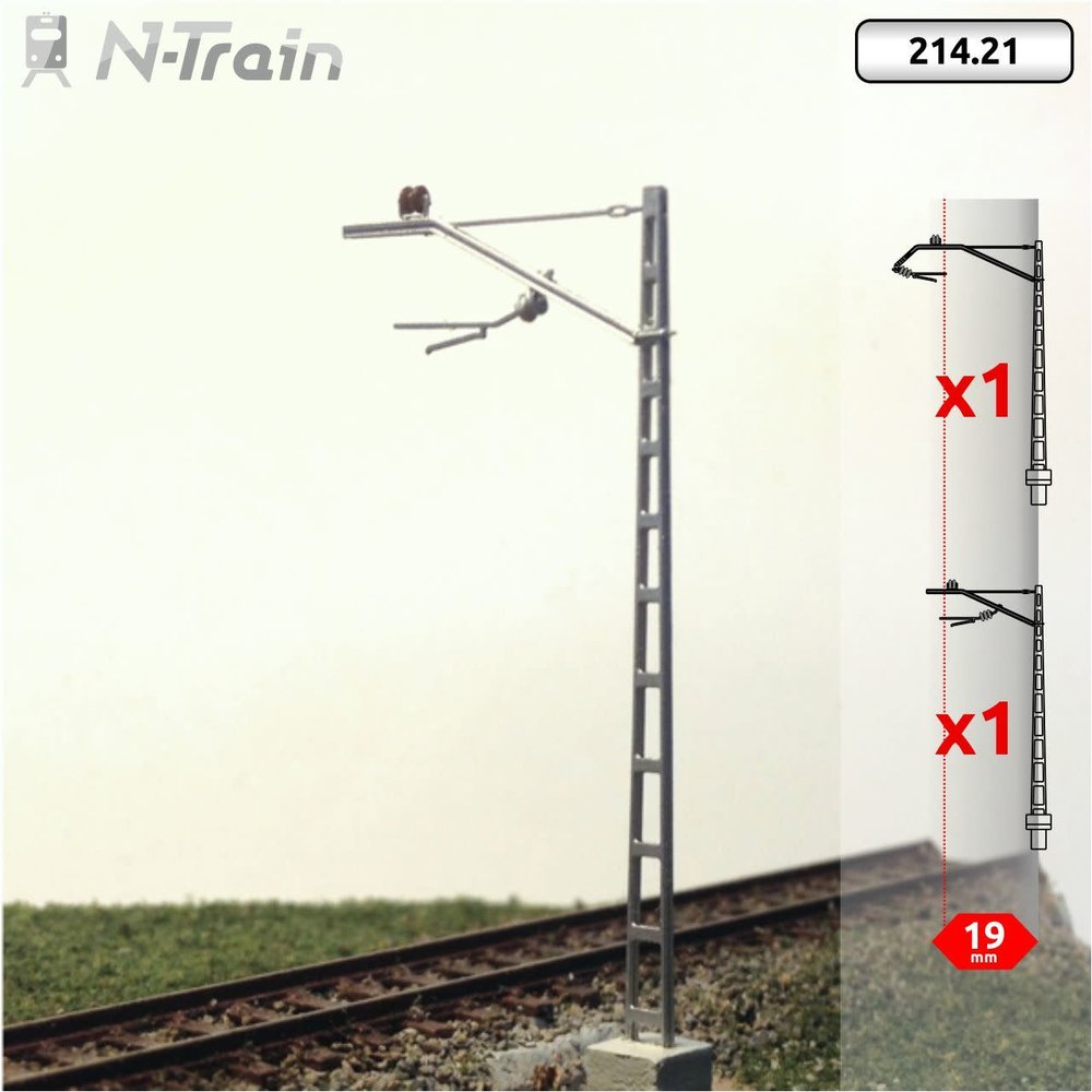RENFE - Catenary masts with CR-160 brackets (2 pieces) (214.21 ...