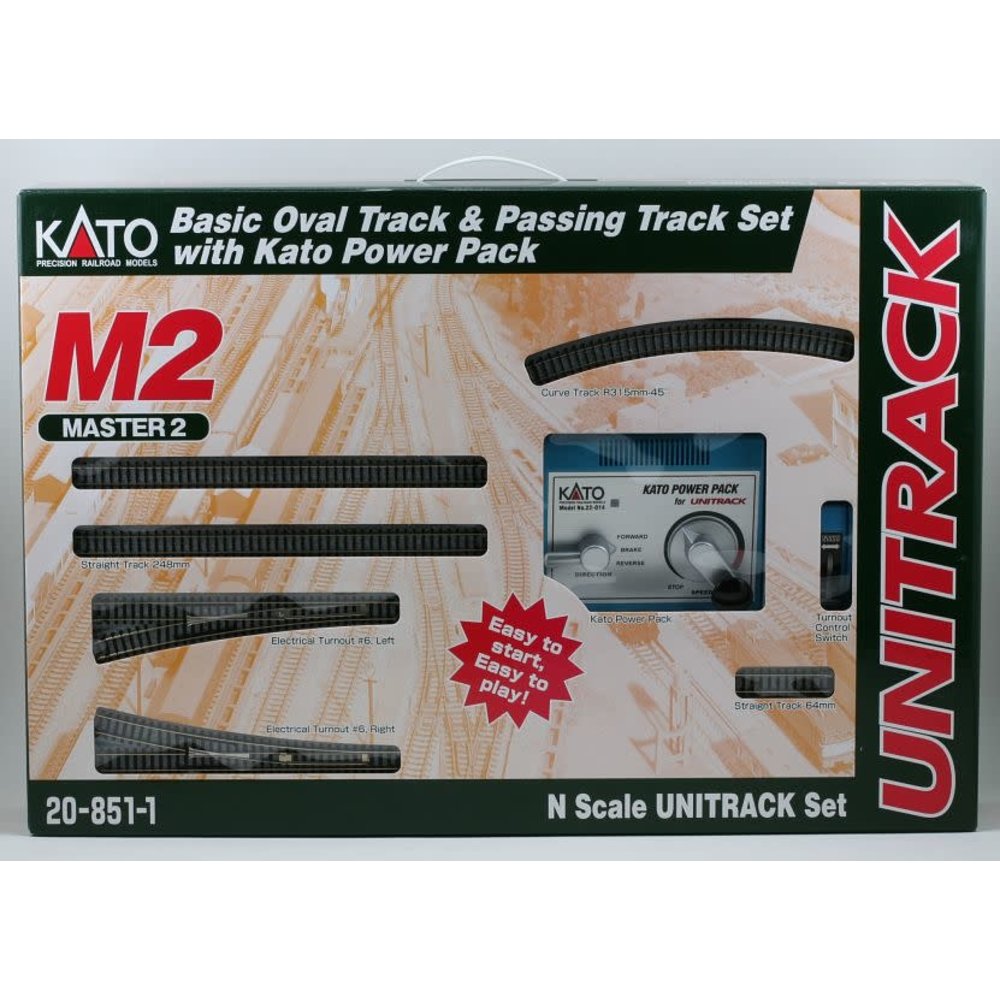KATO KATO Master-Set M2, erweitertes Gleisoval mit KATO PowerPack ...