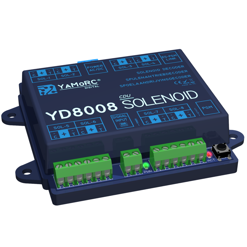 YaMoRC YD8008 Switching decoder 8x magnetic coil drive - Dombrug Train ...