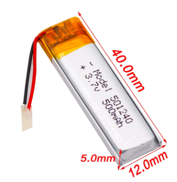 Lithium Polymer Lipo batterij 500 mAh 3.7V - Dombrug Train Support