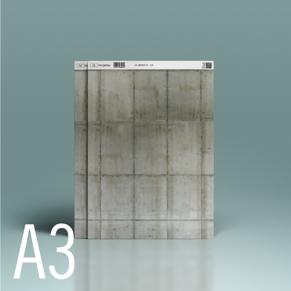 Modeltex: Beton 01 A3 1:50 - Domburg Train Support