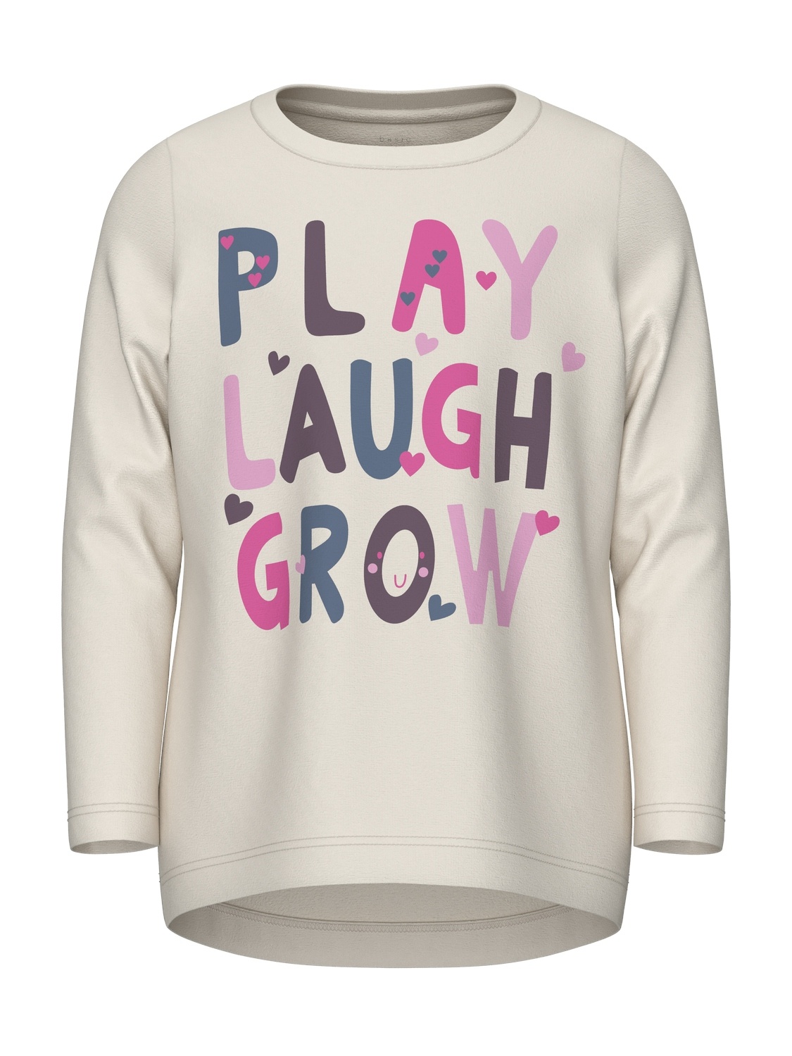 Name It mini meisjes longsleeve VIX Jet Stream Play Laugh Grow Standard Fit