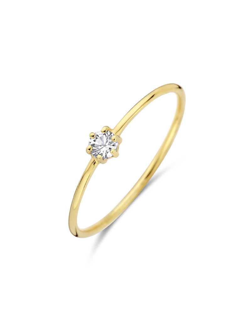 BJ 402608 ring dames in 14k goud met natuursteen Wit Topaas 0.135 CT 3 ...