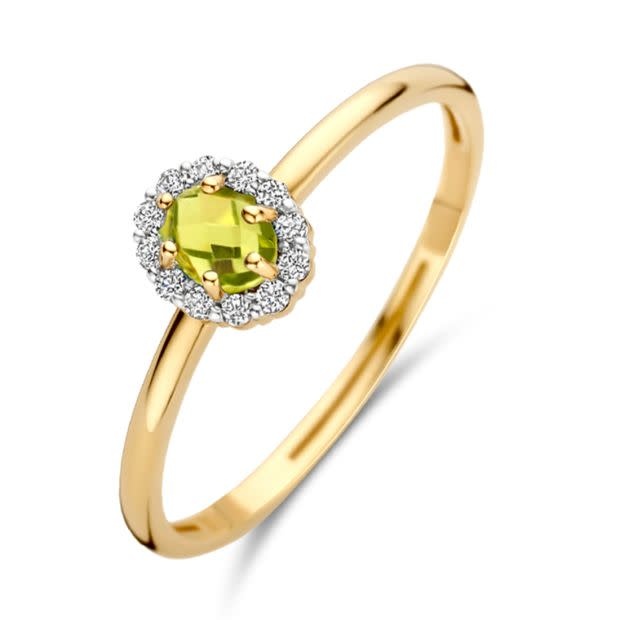 Blush Ring 1258YGP/54 14k Geelgoud met Periodot Maat 54 - Juwelier ...