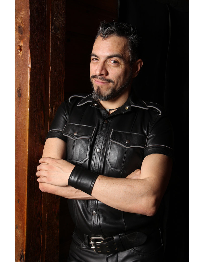 RoB Black police shirt with colored piping - RoB Amsterdam RoB Berlin