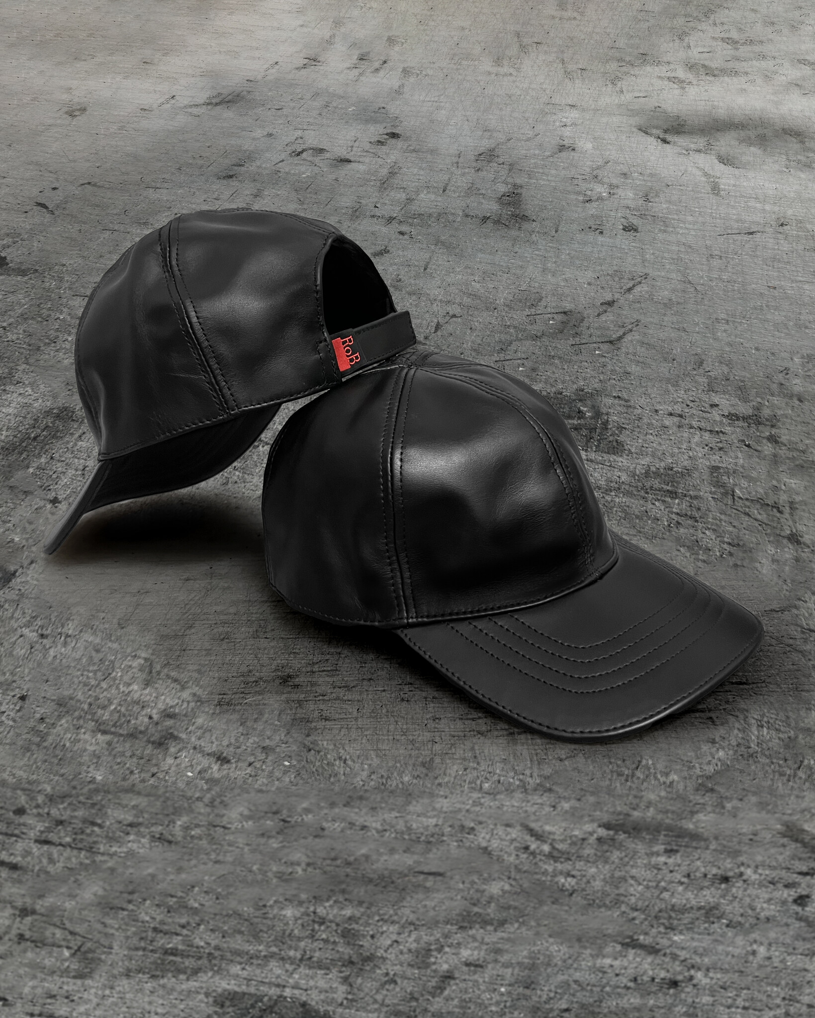 RoB Leren baseball pet - RoB Amsterdam