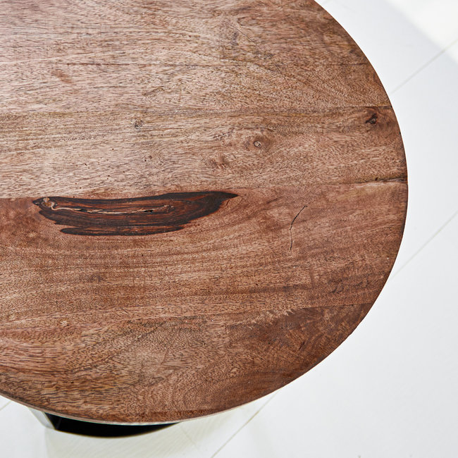 Table Basse Industrielle 2 Pièces Emmy Bois De Manguier Dimehouse