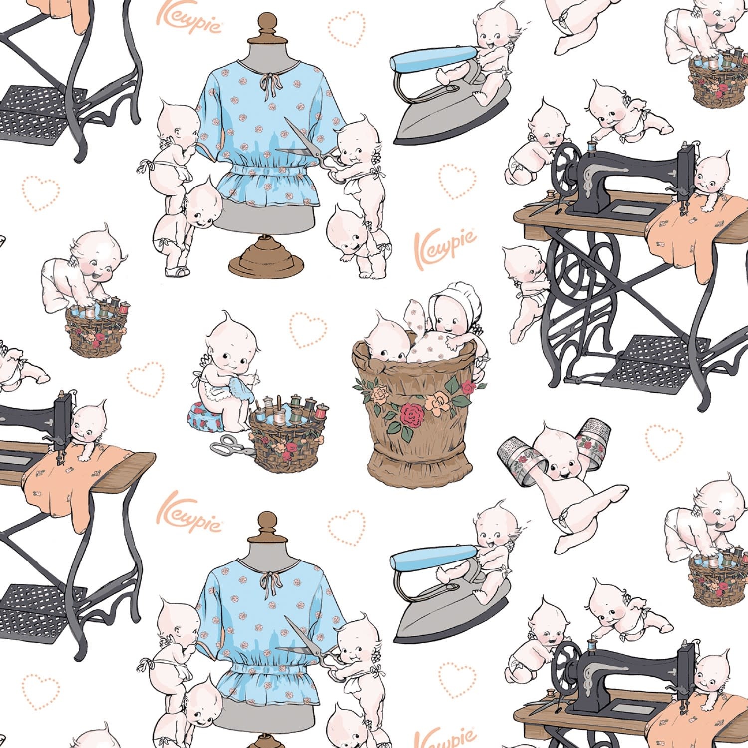 Riley Blake Designs Sew Kewpie - Main Cloud - Nanno Creative