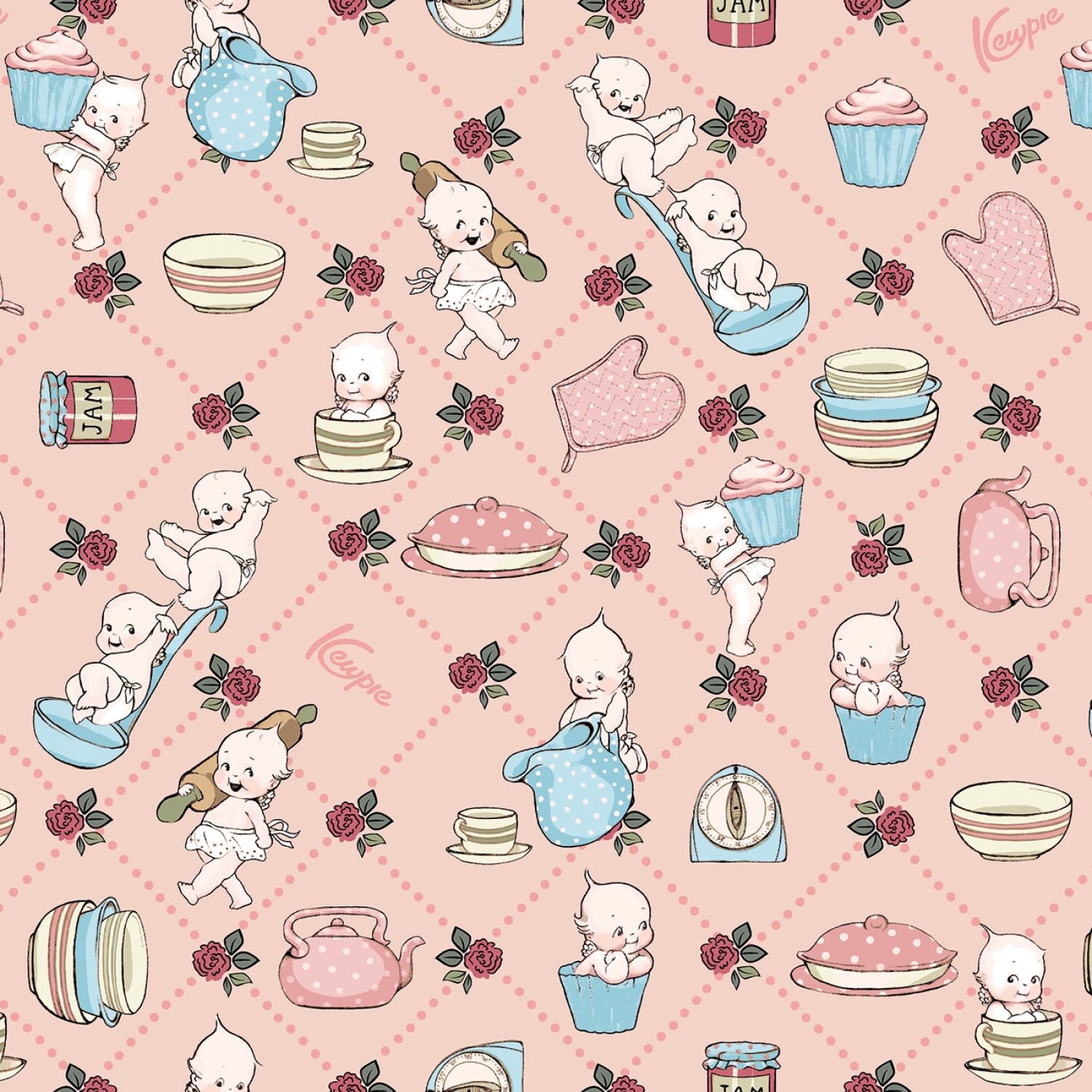Riley Blake Designs Sew Kewpie - Kooks Blush - Nanno Creative