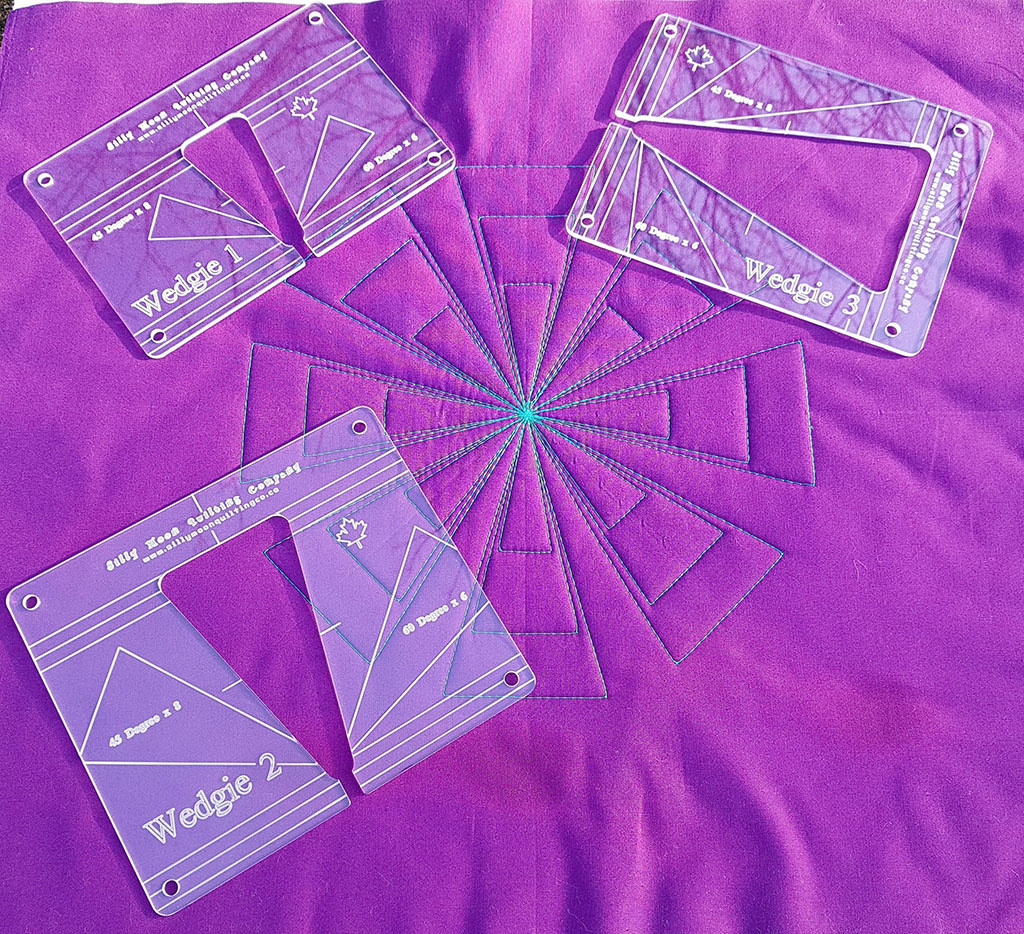 Silly Moon Quilting Co. - Rulerwork - Wedgie Set - 3 rulers - Nanno ...