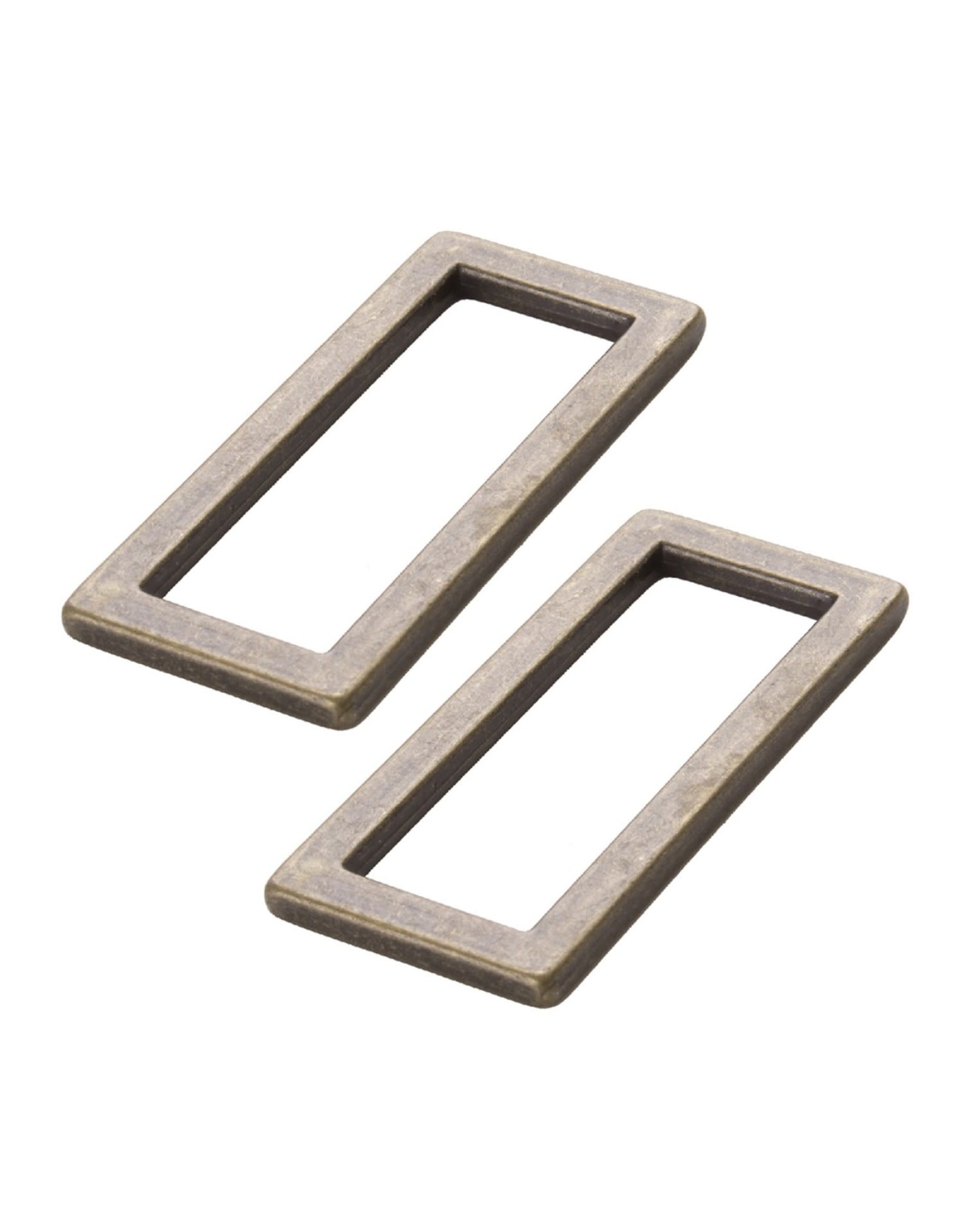 ByAnnie - Rectangle Ring Flat - 1-1/2 inch - Antique Brass - set of 2 - Nanno Creative
