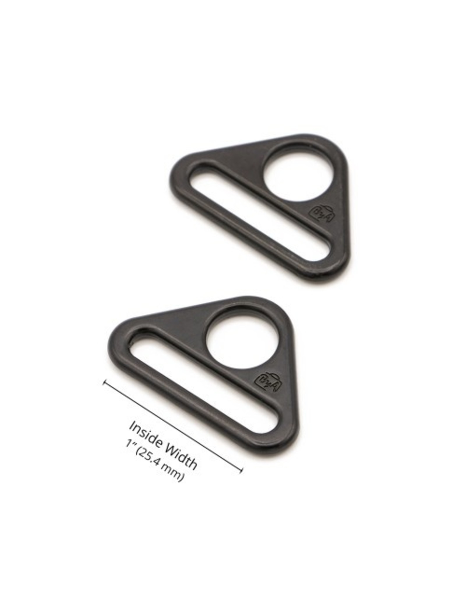 Triangle Ring - 1 inch - Black Metal - Nanno Creative