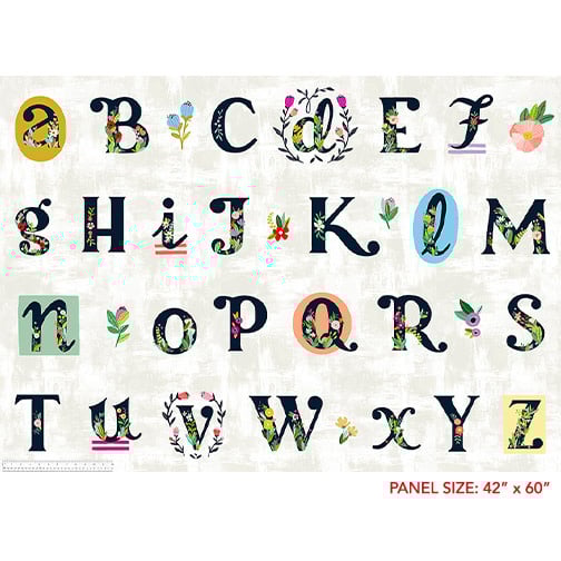 Kelly Angelovic - ABC's in Bloom - Alphabet Panel - 53685DP-1 - Nanno Creative