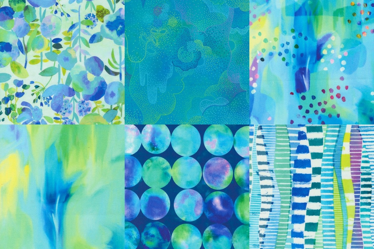 Moda - Gradients Auras - Fat Quarter Pakket - Turquoise - Nanno Creative