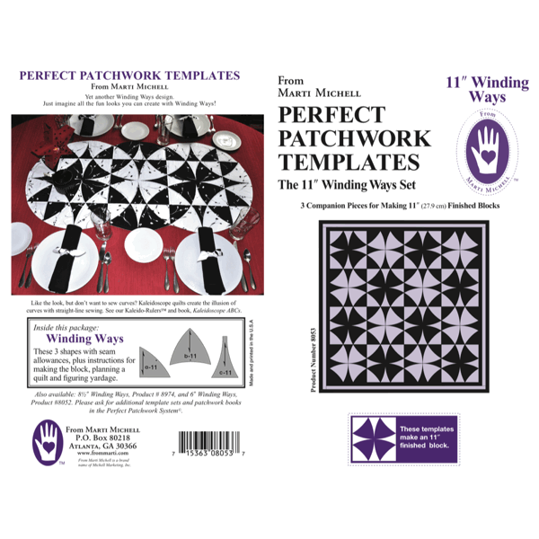 Marti Michell - Winding Ways - Template Set -11 inch - Nanno Creative Marti Michell - Winding Ways - Template Set -11 inch - Nanno Creative