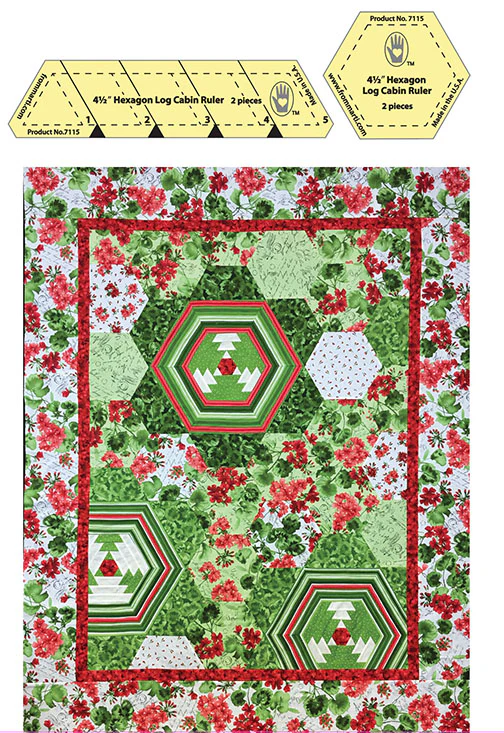 Marti Michell - Hexagon Log Cabin - Template Set - 7115 - Nanno Creative