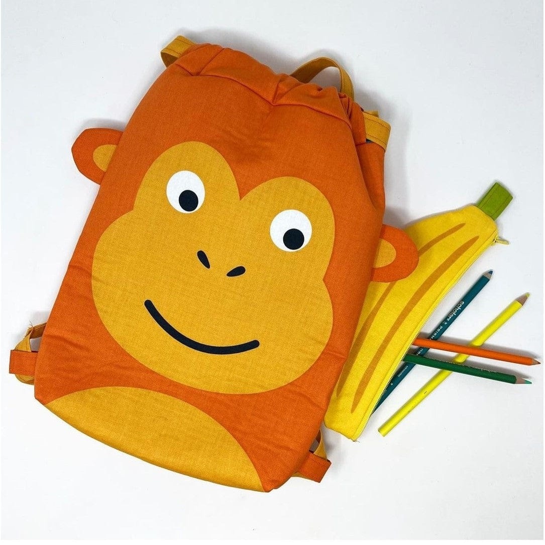 Back to School - Monkey Back Pack - Panel - Nanno Creative