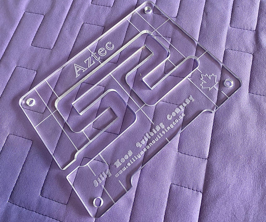 Silly Moon Quilting - Overall Design Quilt ruler - Aztec - Nanno Creative