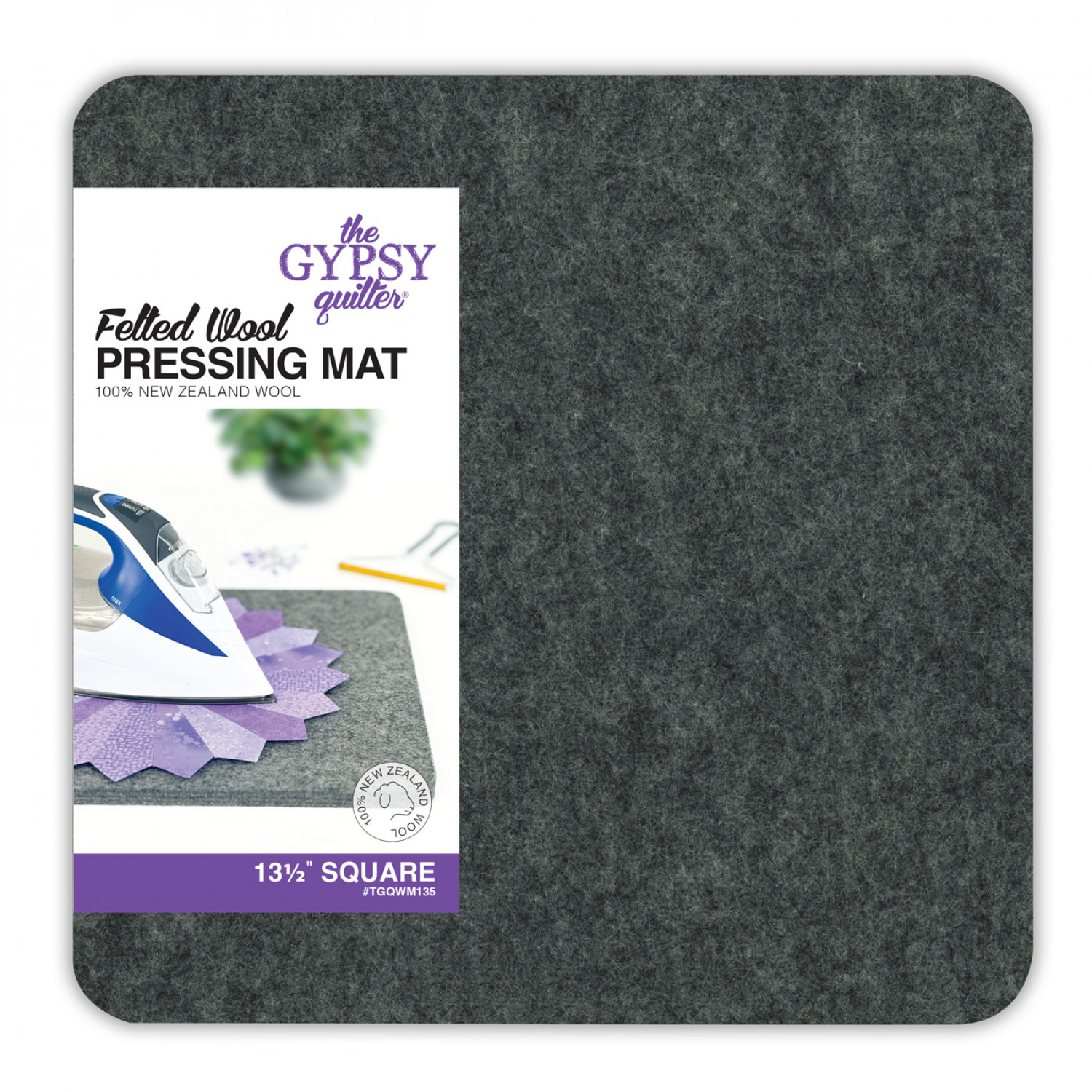 Felted Wool Pressing Mat - 13,5 x 13,5 inch - Nanno Creative