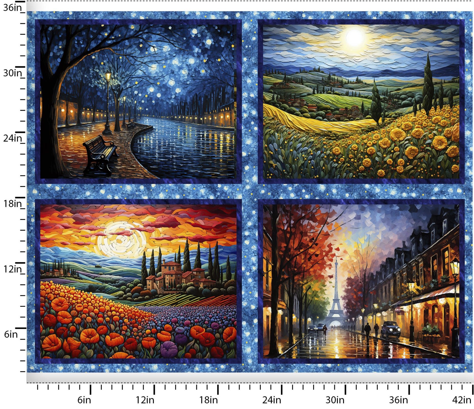 3Wishes Fabric - C'est Magnifique - Panel - 22926-PNL-CTN-D - Nanno ...