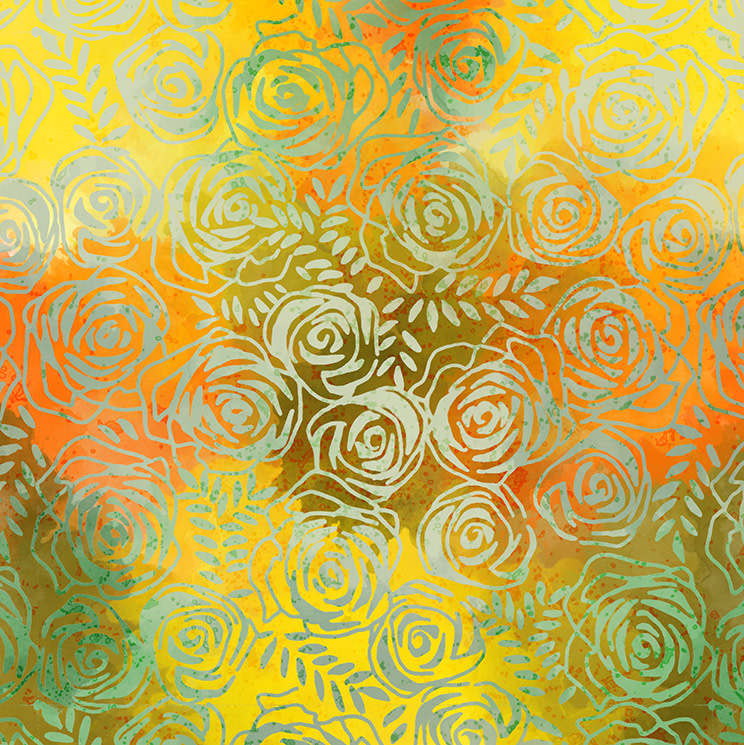 Batik Prints - Roses 1 - Nanno Creative