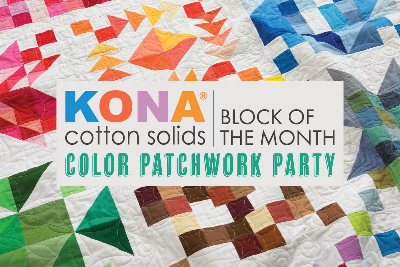 Kona Block of the Month - Color Patchwork Party - reservering - Nanno ...