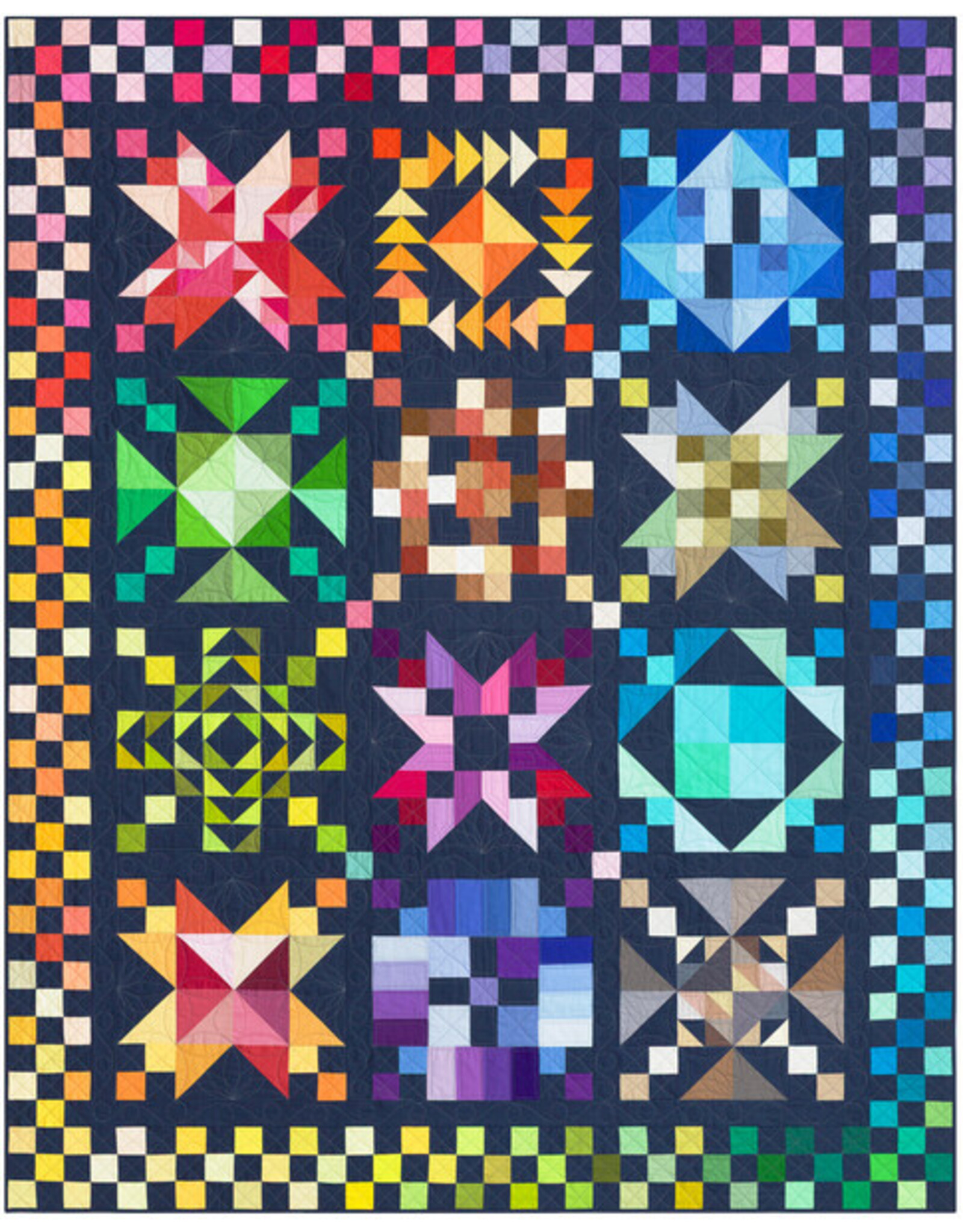 Kona Block of the Month - Color Patchwork Party - reservering - Nanno ...