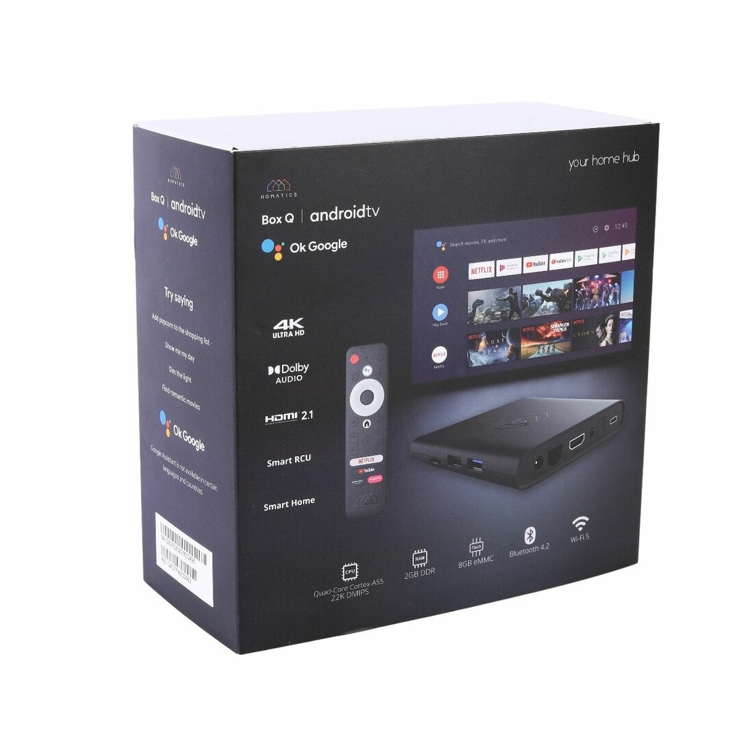 Homatics Box Q 4K Mediaspeler met Chromecast - Android TV 10 - Google ...
