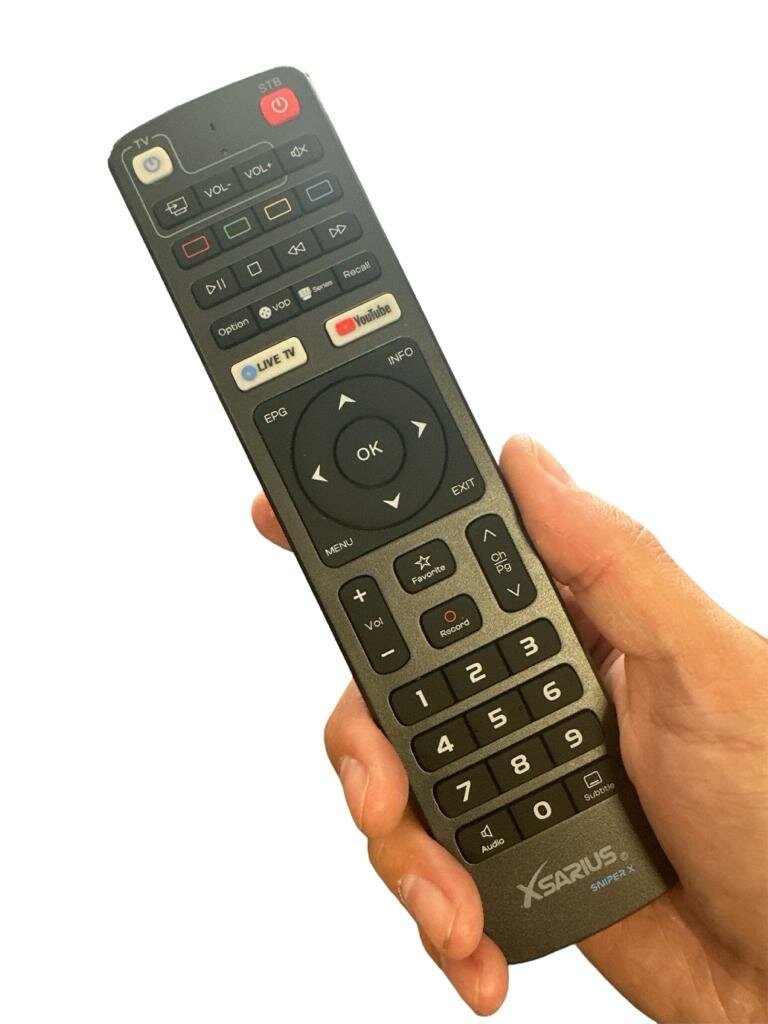 Xsarius extra remote control Sniper HD H.265 - ASATGROOTHANDEL.NL