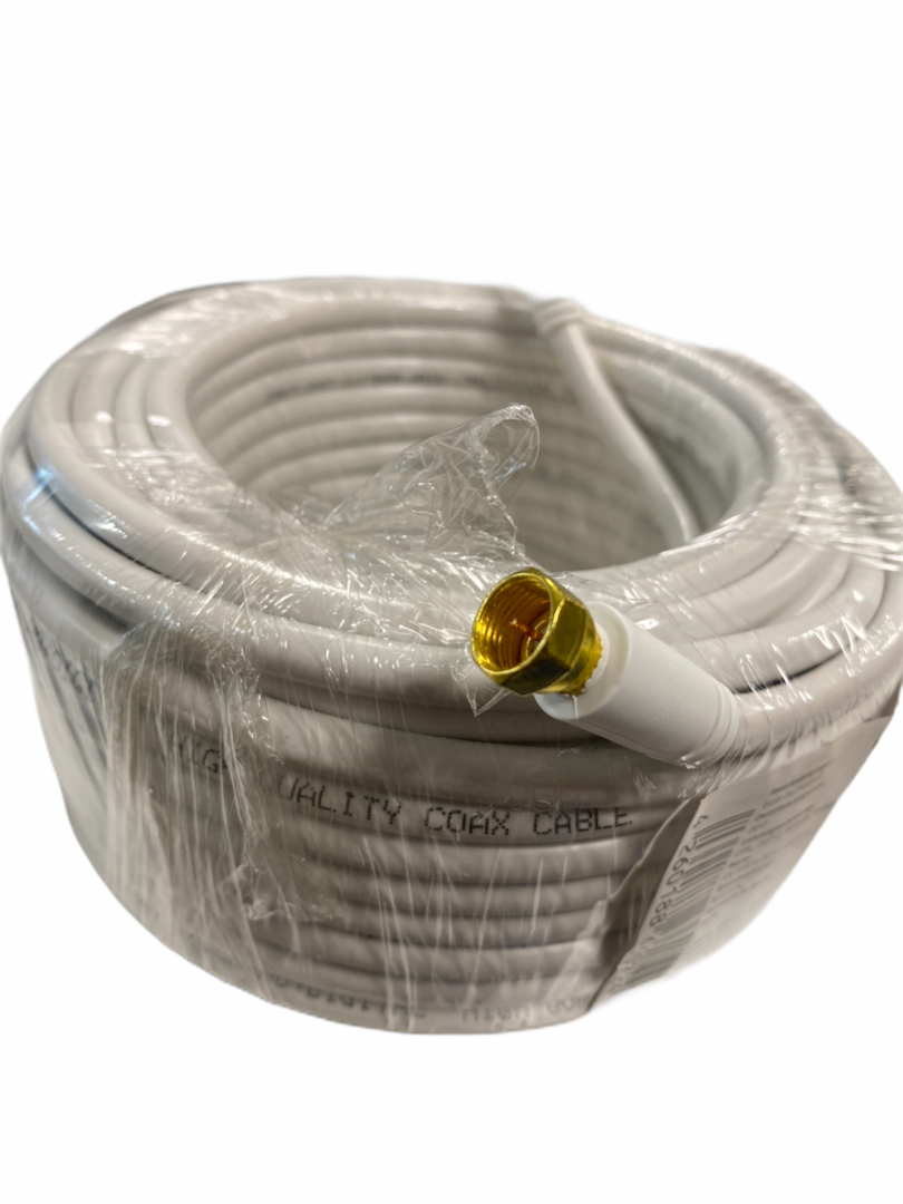 20 meter coax kabel met 2 f-connector stekkers - ASATGROOTHANDEL.NL
