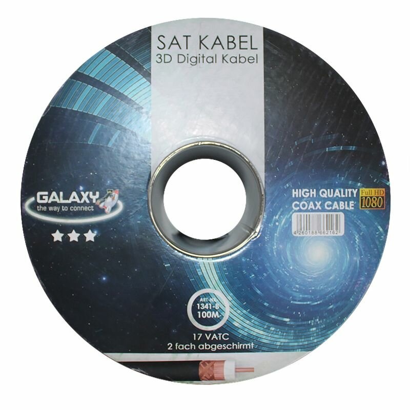Coax kabel 100 meter Galaxy 100 dB koper SAT-Kabel - ASATGROOTHANDEL.NL
