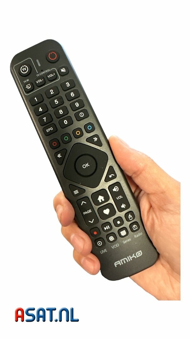Amiko Android Remote Control IR Afstandsbediening - ASATGROOTHANDEL.NL