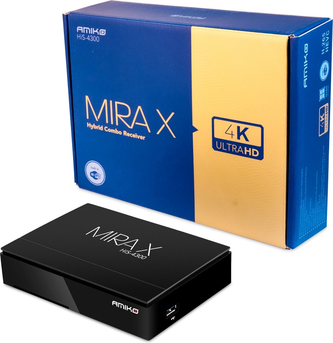 Amiko Mira X HiS-4300 4K UHD OTT - ASATGROOTHANDEL.NL
