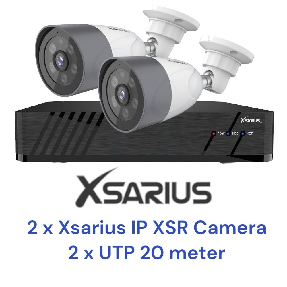 Xsarius XSR-2 Beveiligingscamera Set POE Smart AI met 2 IP camera 4MP ...