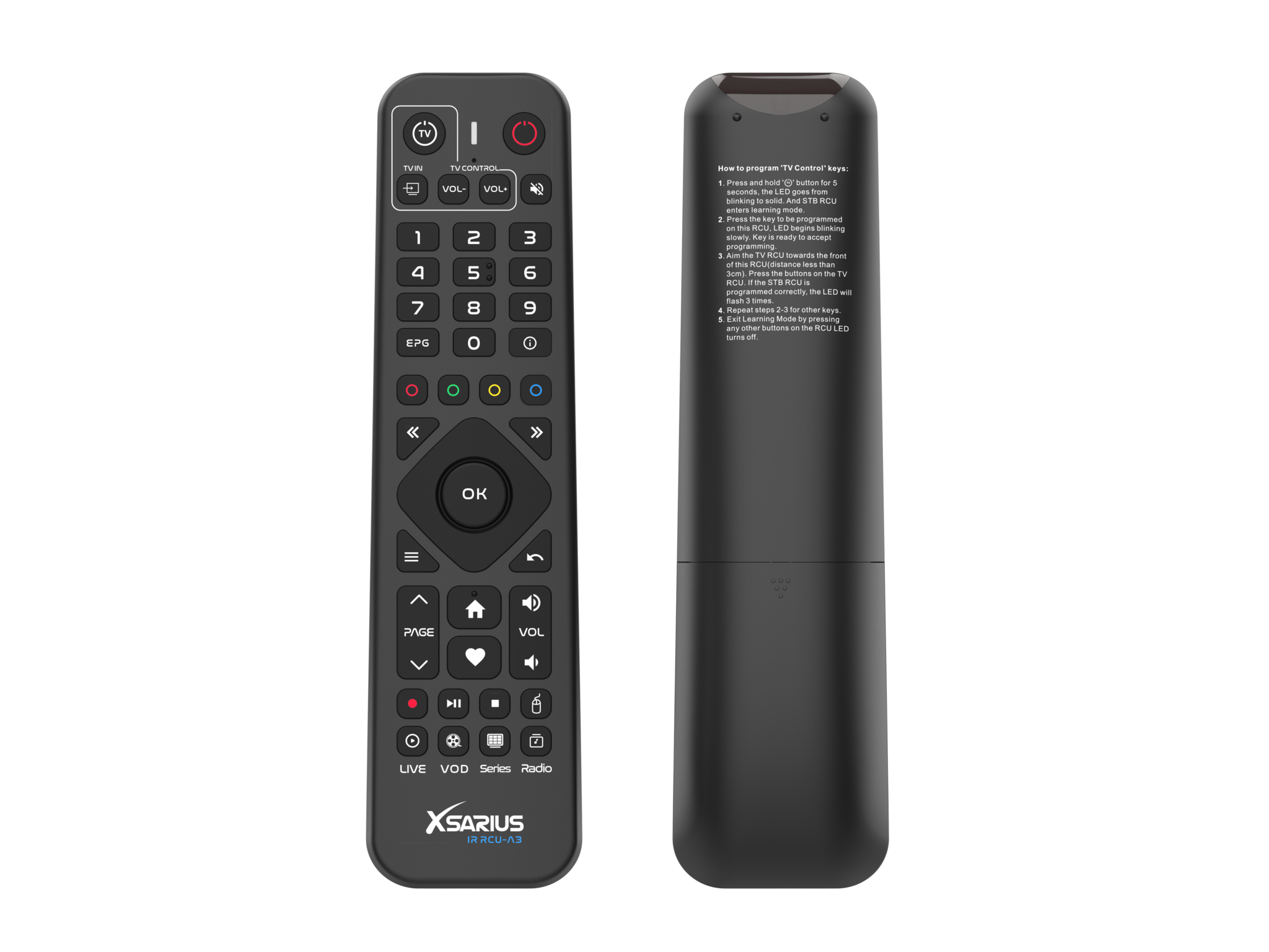 Xsarius Android Remote Control IR RCU-A3 - ASATGROOTHANDEL.NL