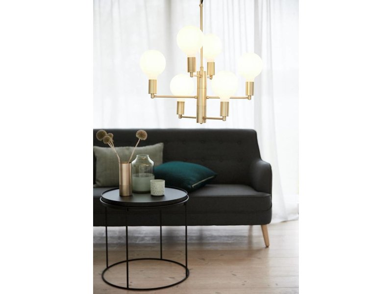 Hübsch Hanging lamp brass 57xh59cm - LIVING AND CO.