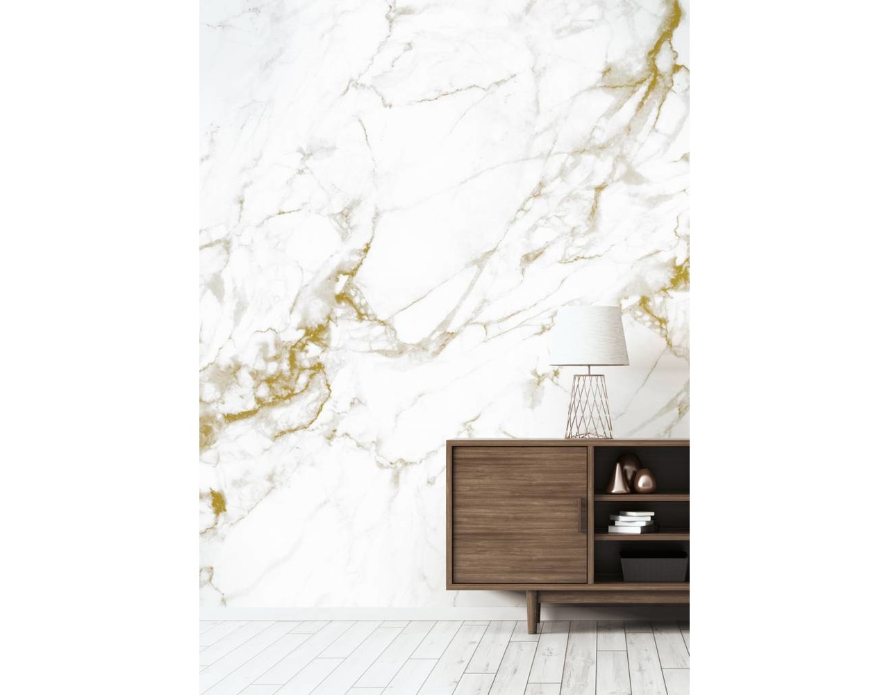 KEK Amsterdam Marmor tapet vitguld - LIVING AND CO.