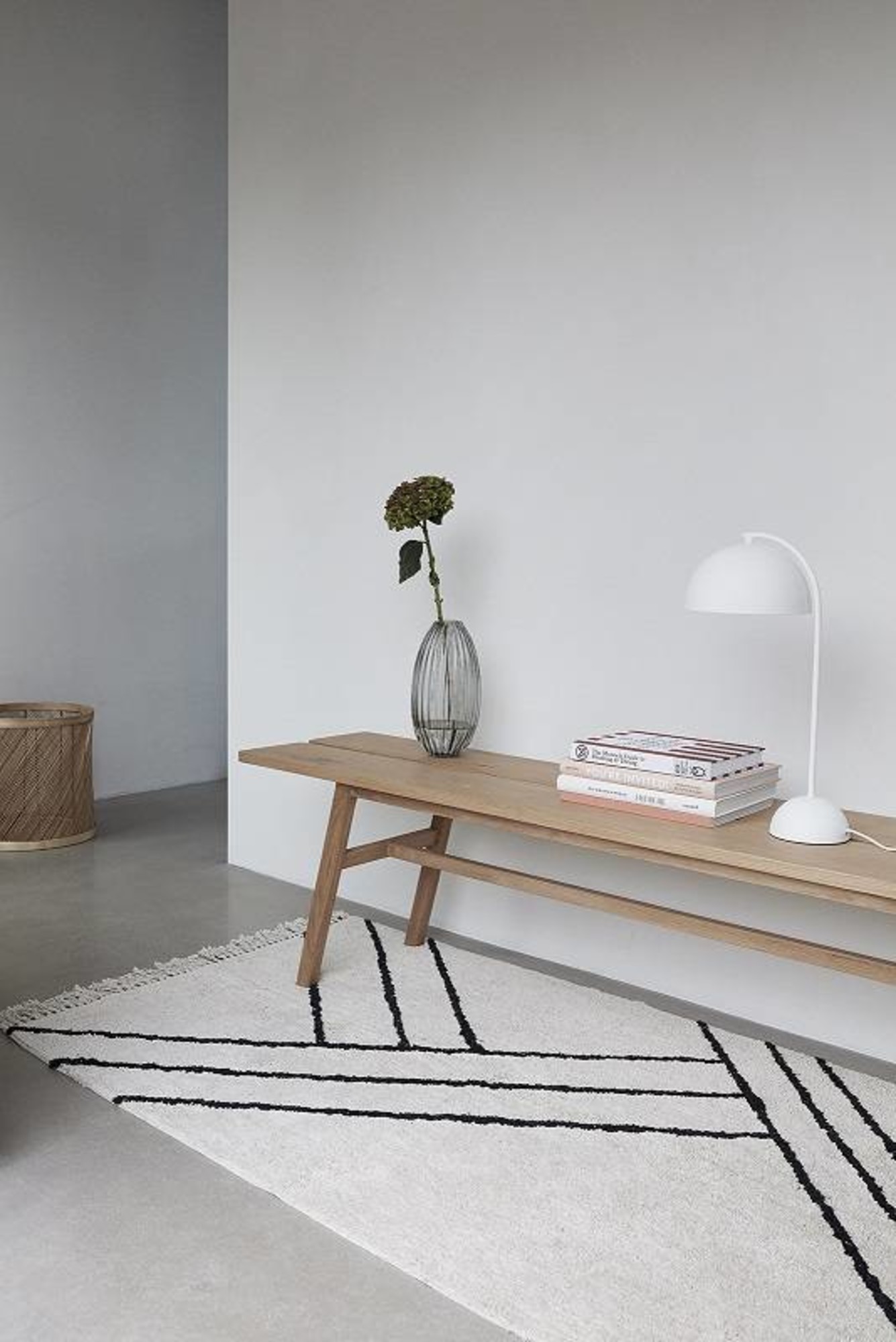 Hübsch wooden bench - LIVING AND CO.