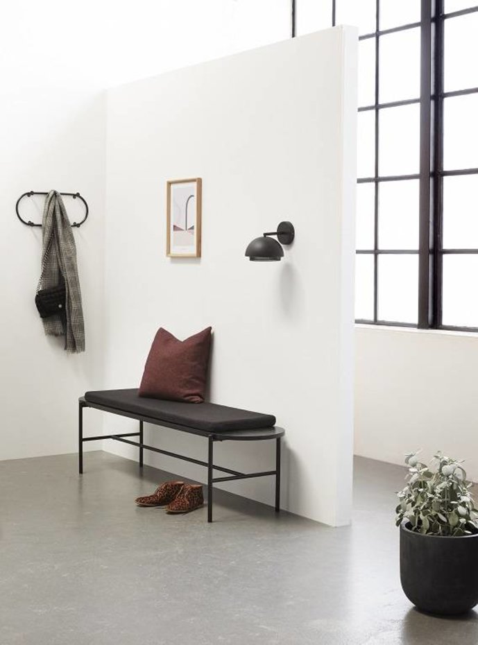 Hübsch wall lamp black metal - LIVING AND CO.