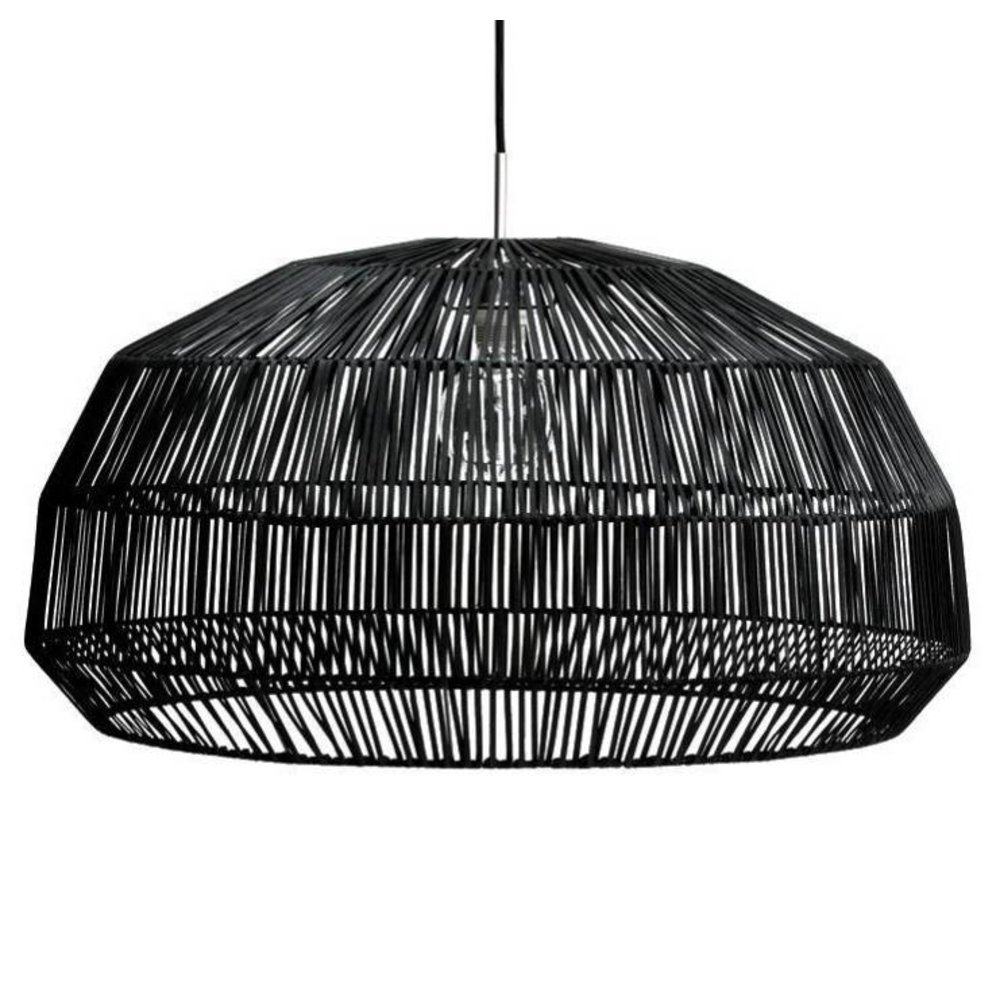 Ay Illuminate Nama 1 hanging lamp black rattan - LIVING AND CO.