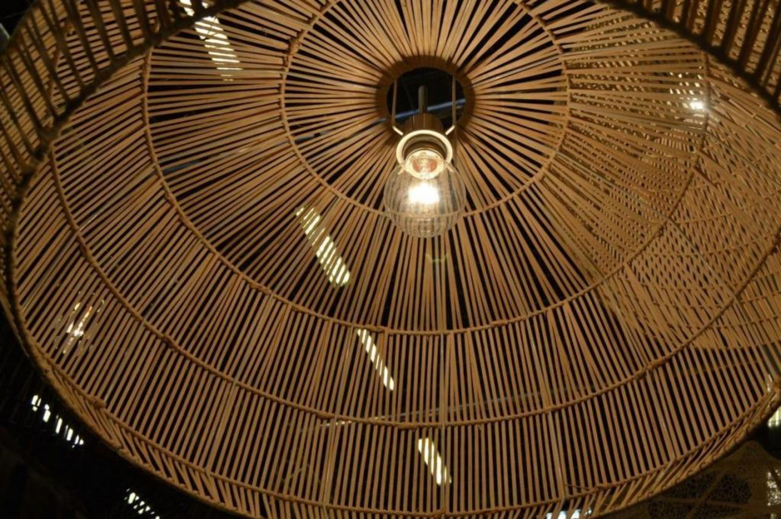 Ay Illuminate Nama 2 hanging lamp black rattan - LIVING AND CO.