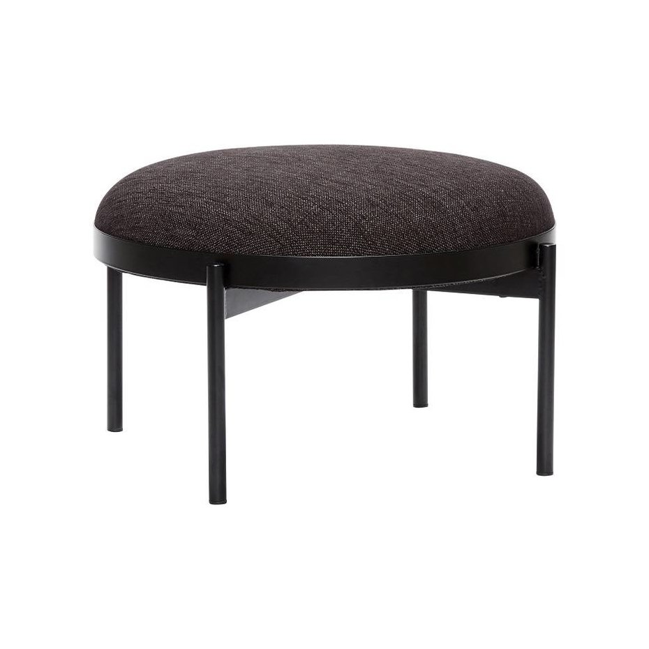 Hübsch round pouf black metal - LIVING AND CO.